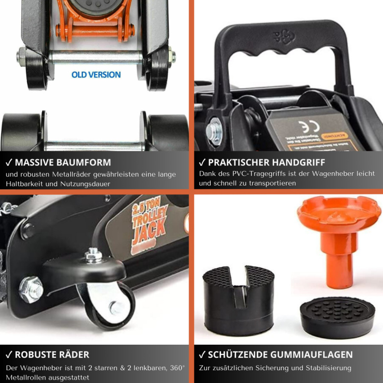 Verda Wagenheber 2,5t Rangierwagenheber 85 - 365 mm MF77107